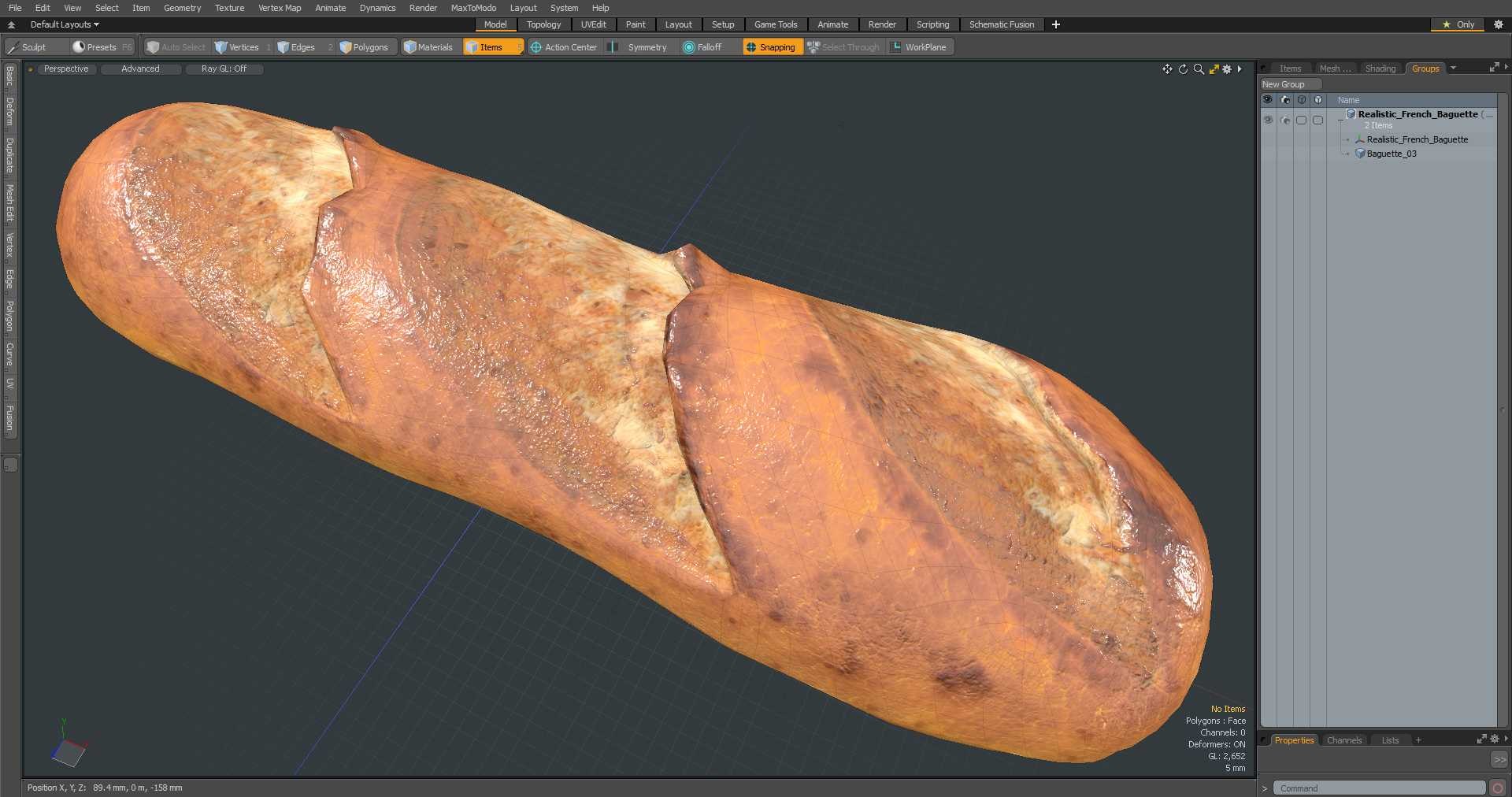 3D Realistic French Baguette Model - TurboSquid 2193880