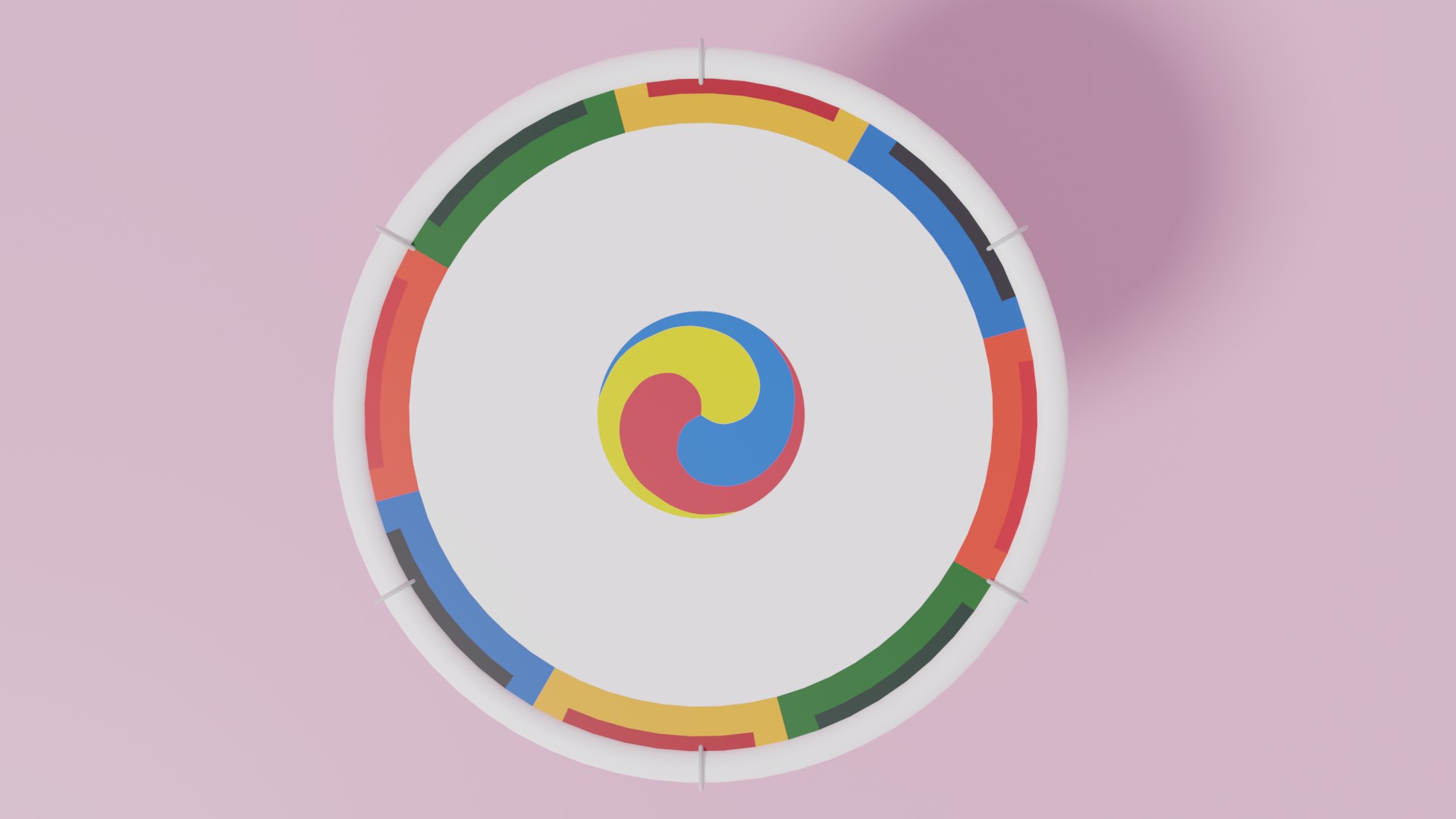 Korean Traditional Drum Buk Janggu 3D Model - TurboSquid 2224461