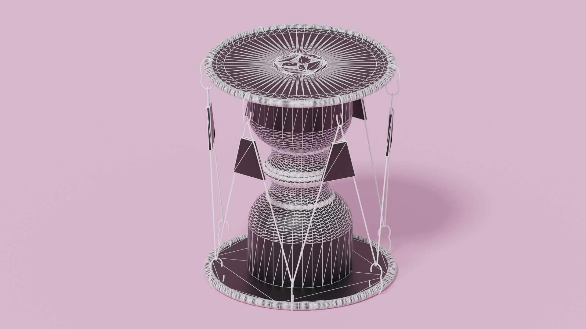 Korean Traditional Drum Buk Janggu 3D Model - TurboSquid 2224461