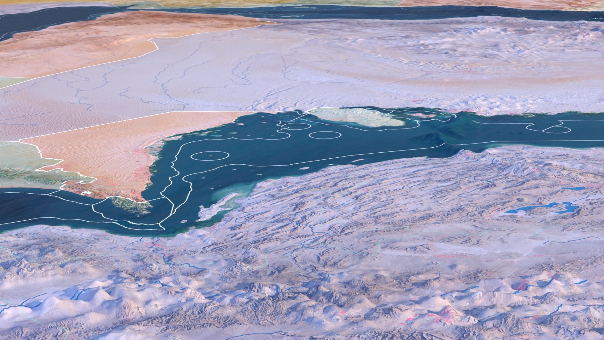 3D Middle East Map - 33K Realistic Satellite Terrain - Elevation ...