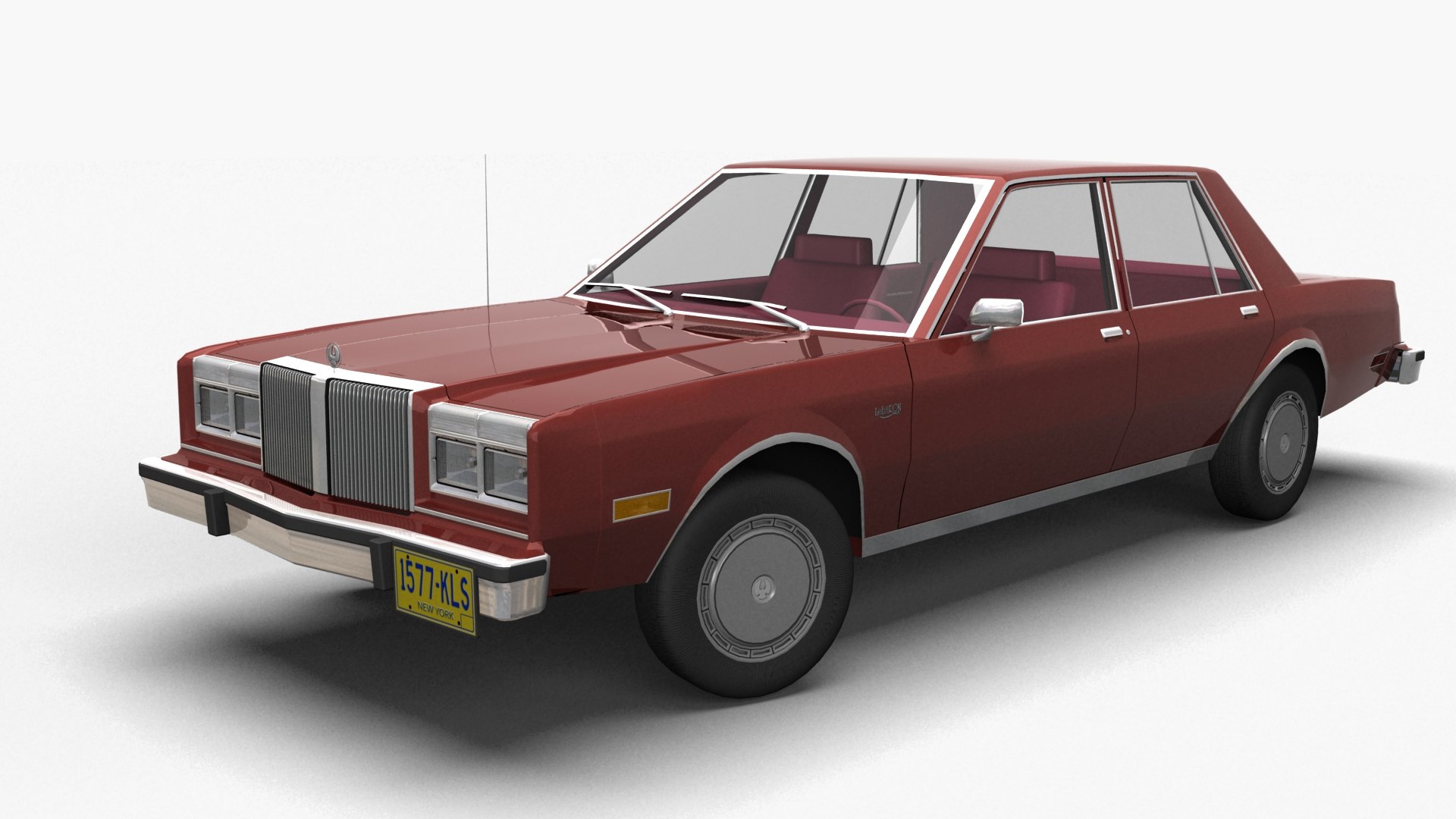 3D 1980 Chrysler LeBaron Model - TurboSquid 2454870