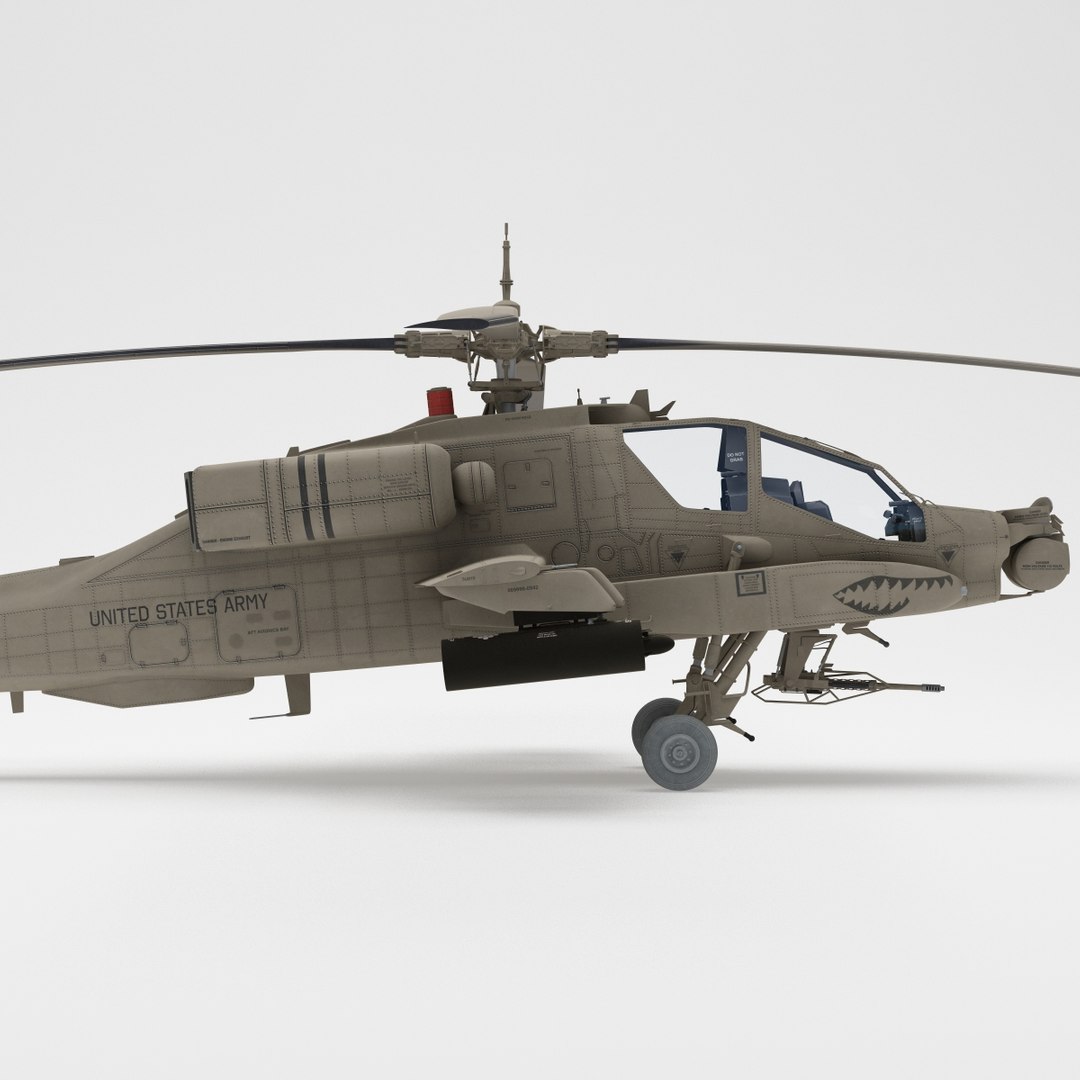 ah-64 apache helicopter 3d model