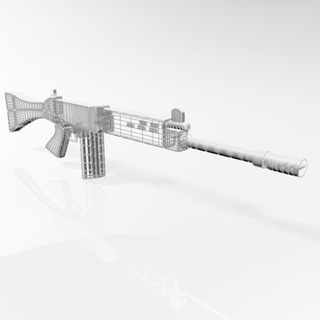 3D Model FN FAL Rifle 01 - TurboSquid 1833607