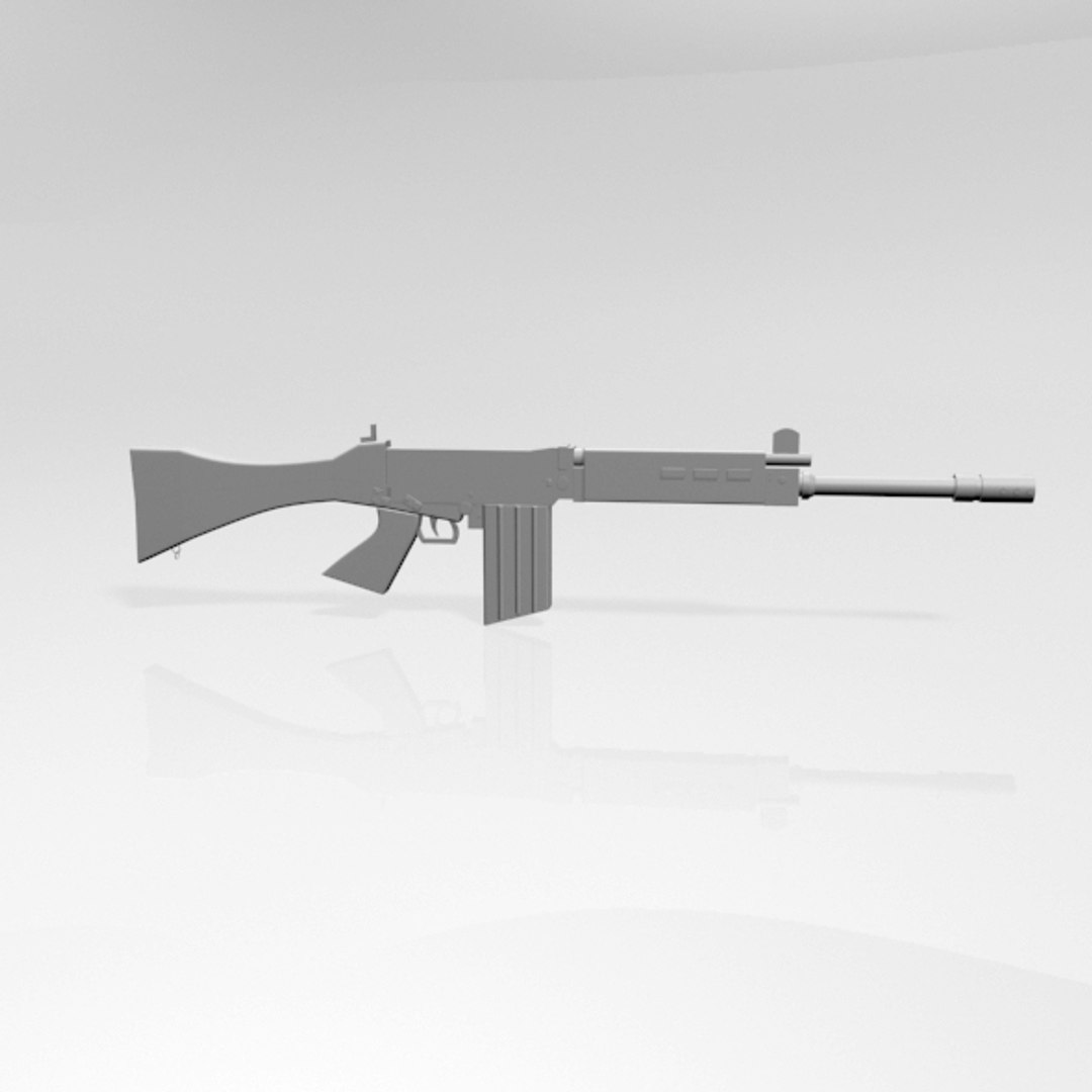 3D Model FN FAL Rifle 01 - TurboSquid 1833607