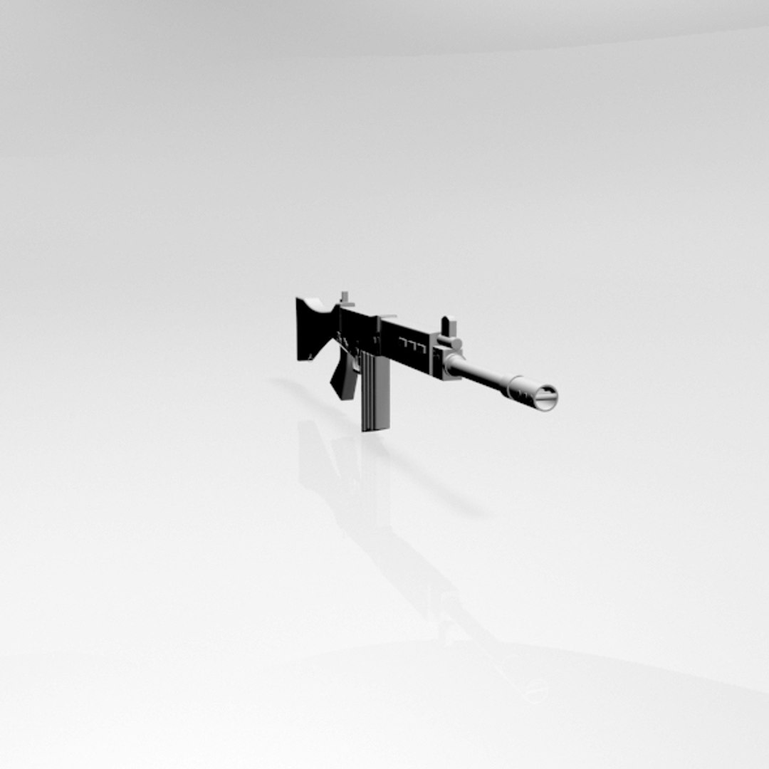 3D Model FN FAL Rifle 01 - TurboSquid 1833607