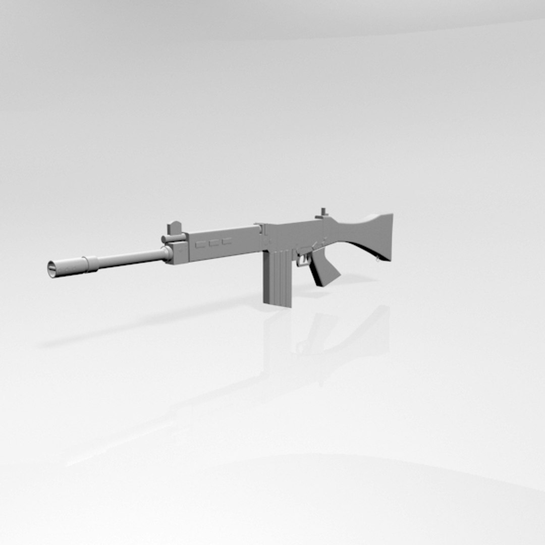 3D Model FN FAL Rifle 01 - TurboSquid 1833607
