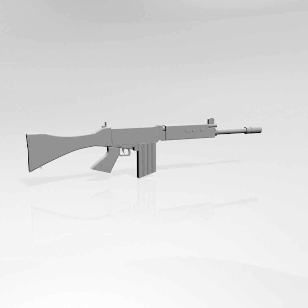3D Model FN FAL Rifle 01 - TurboSquid 1833607