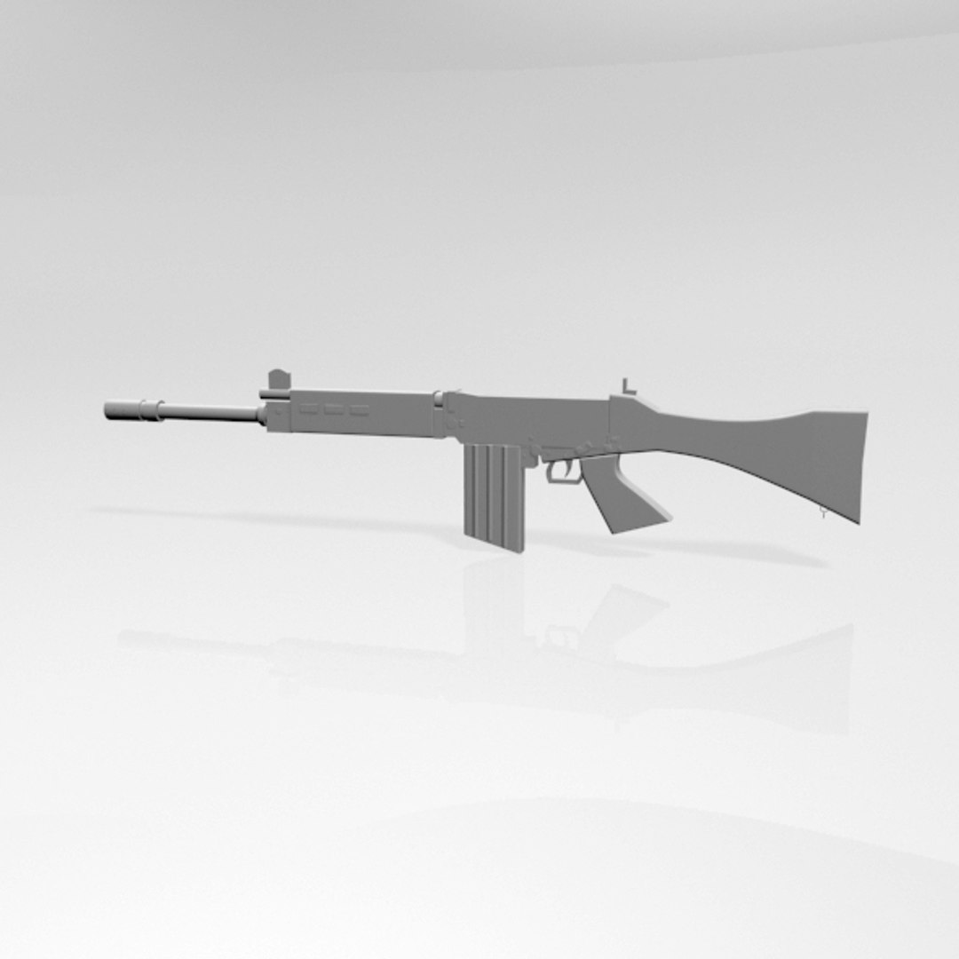 3D Model FN FAL Rifle 01 - TurboSquid 1833607