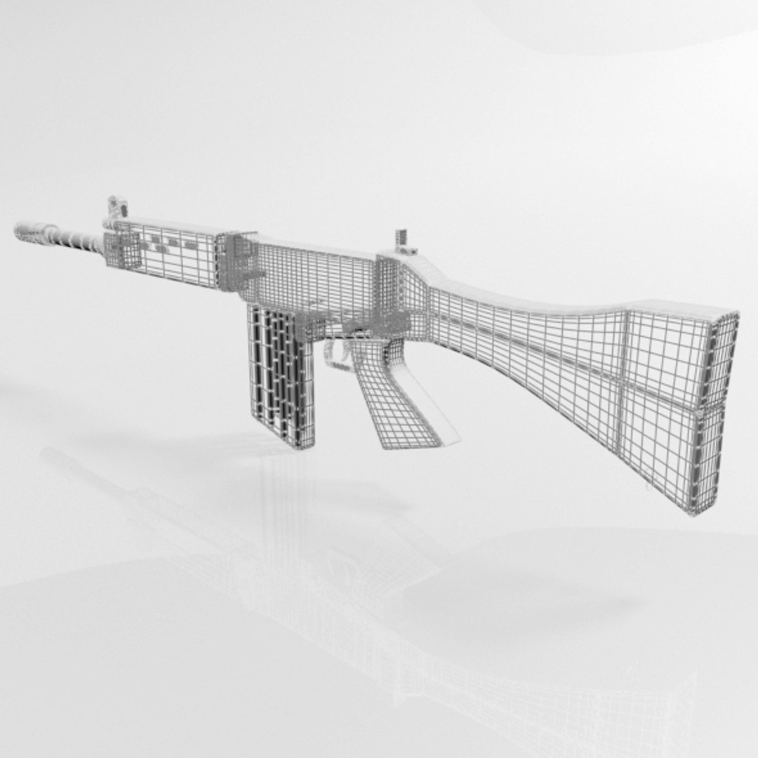 3D Model FN FAL Rifle 01 - TurboSquid 1833607