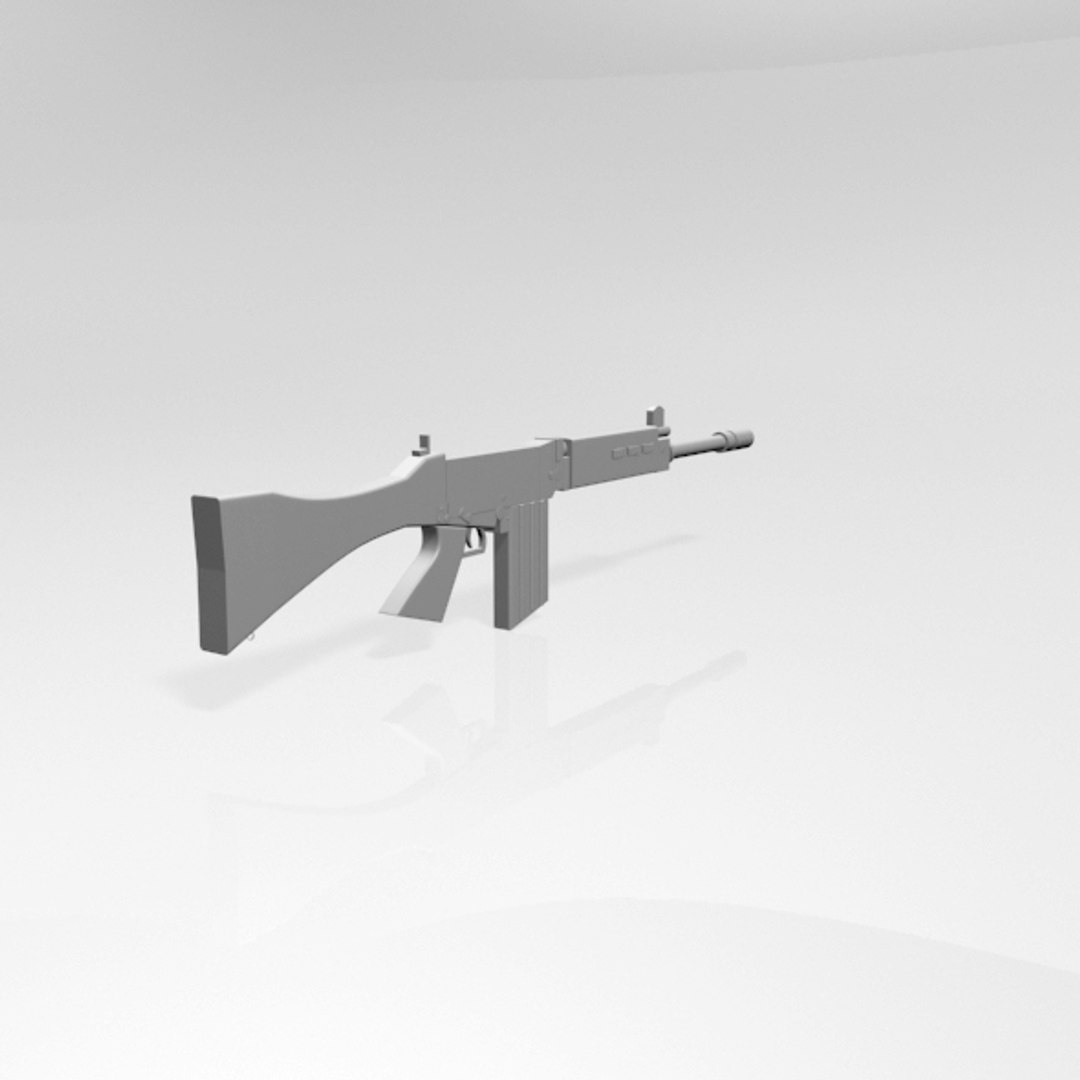 3D Model FN FAL Rifle 01 - TurboSquid 1833607