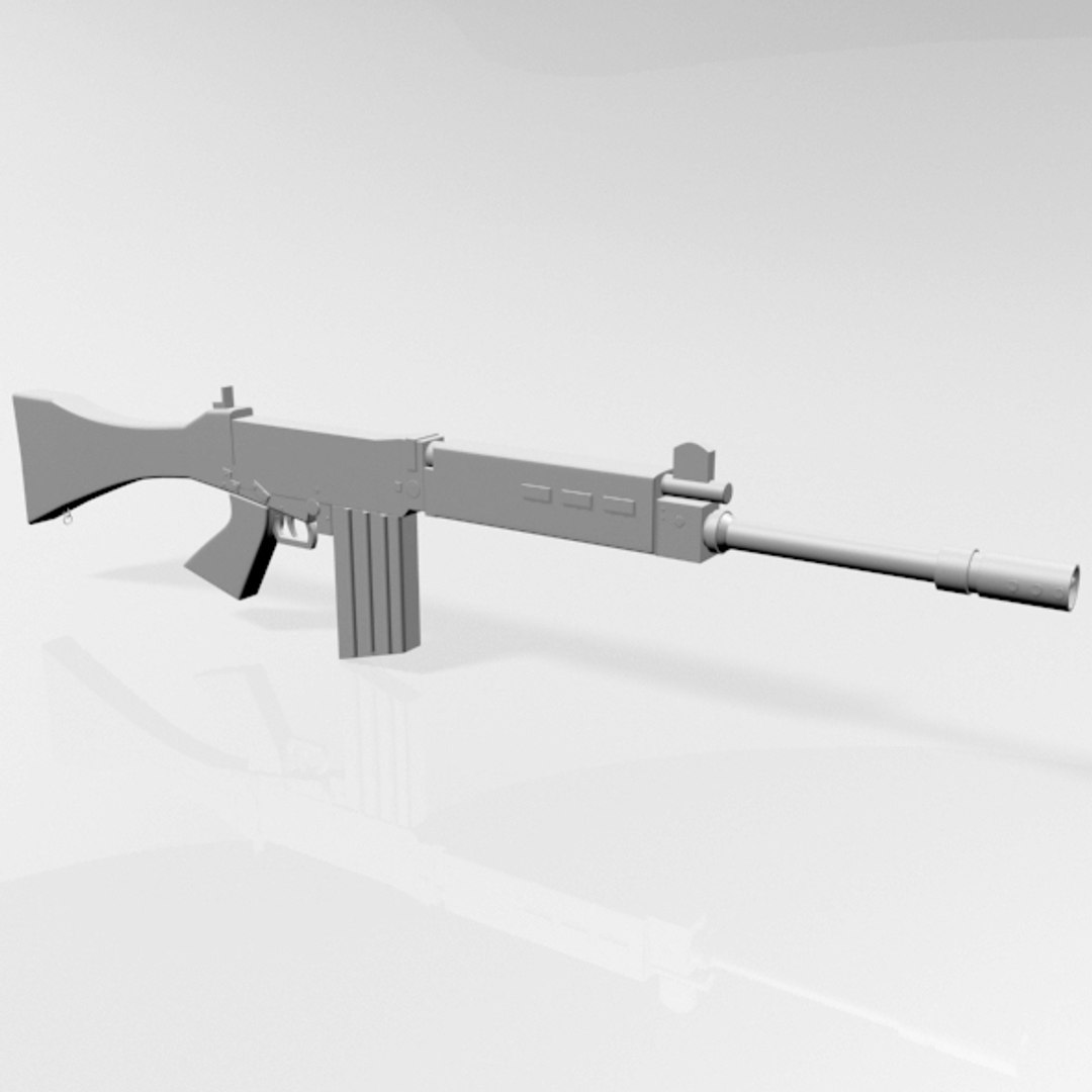 3D Model FN FAL Rifle 01 - TurboSquid 1833607