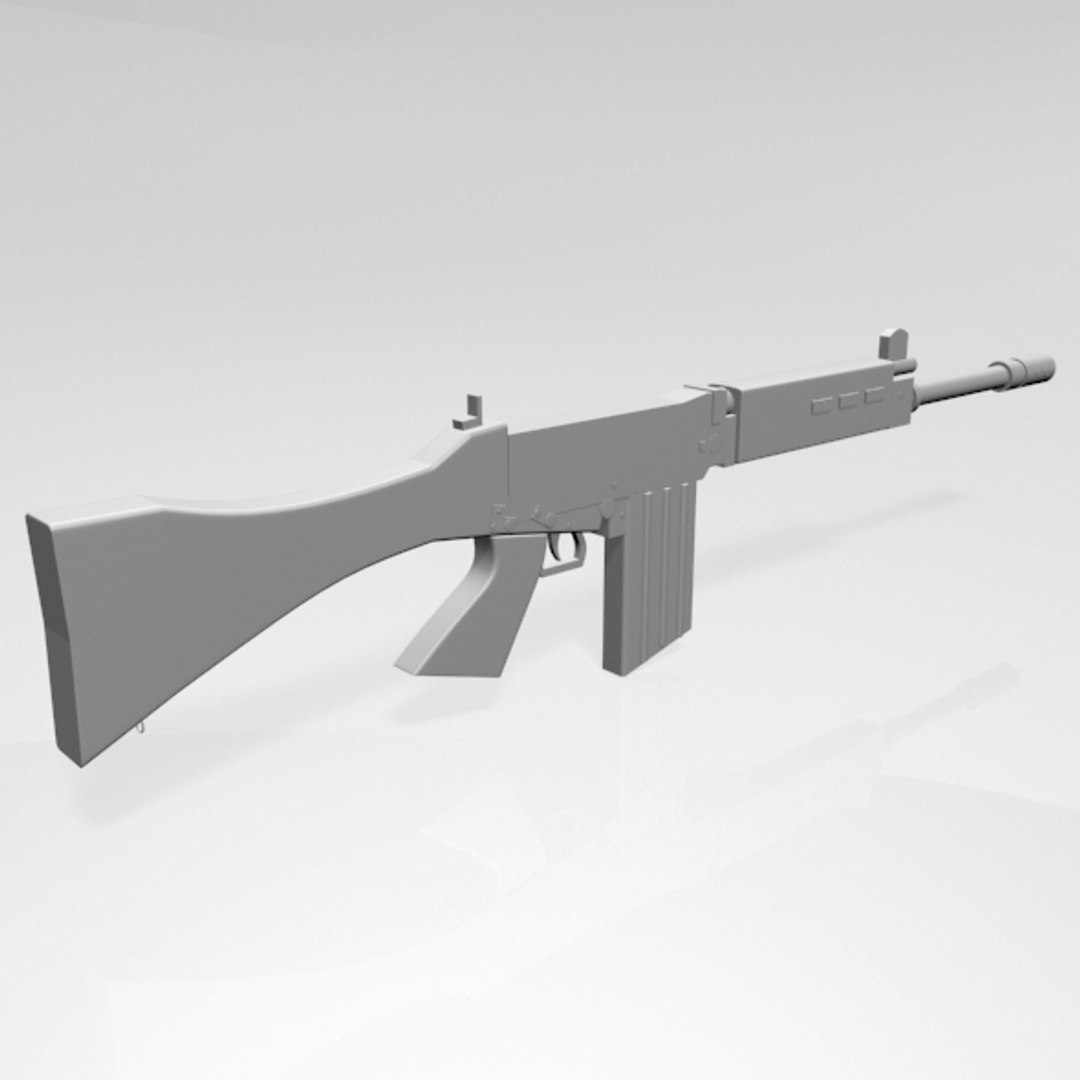 3D Model FN FAL Rifle 01 - TurboSquid 1833607