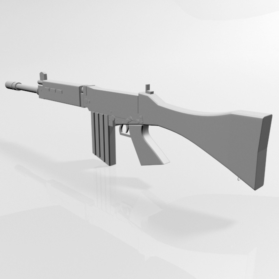 3D Model FN FAL Rifle 01 - TurboSquid 1833607