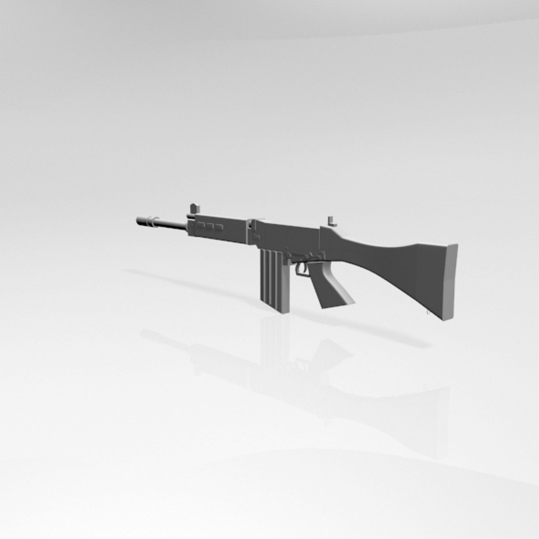 3D Model FN FAL Rifle 01 - TurboSquid 1833607