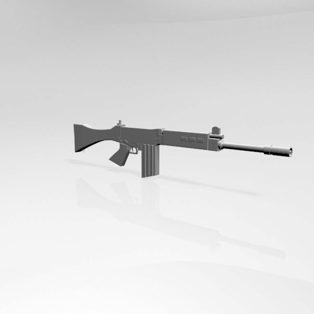 3D Model FN FAL Rifle 01 - TurboSquid 1833607