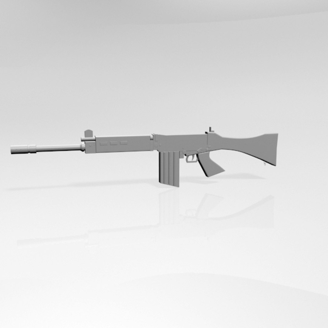 3D Model FN FAL Rifle 01 - TurboSquid 1833607