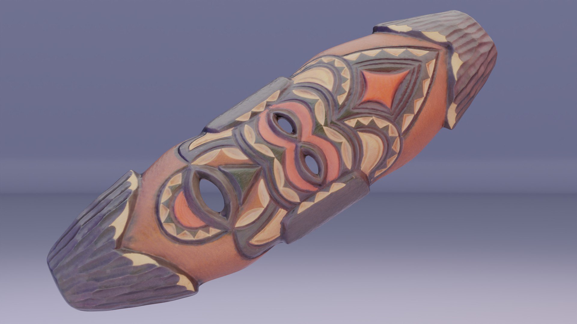 3D model African Mask 07 low poly 3D model - TurboSquid 1765258