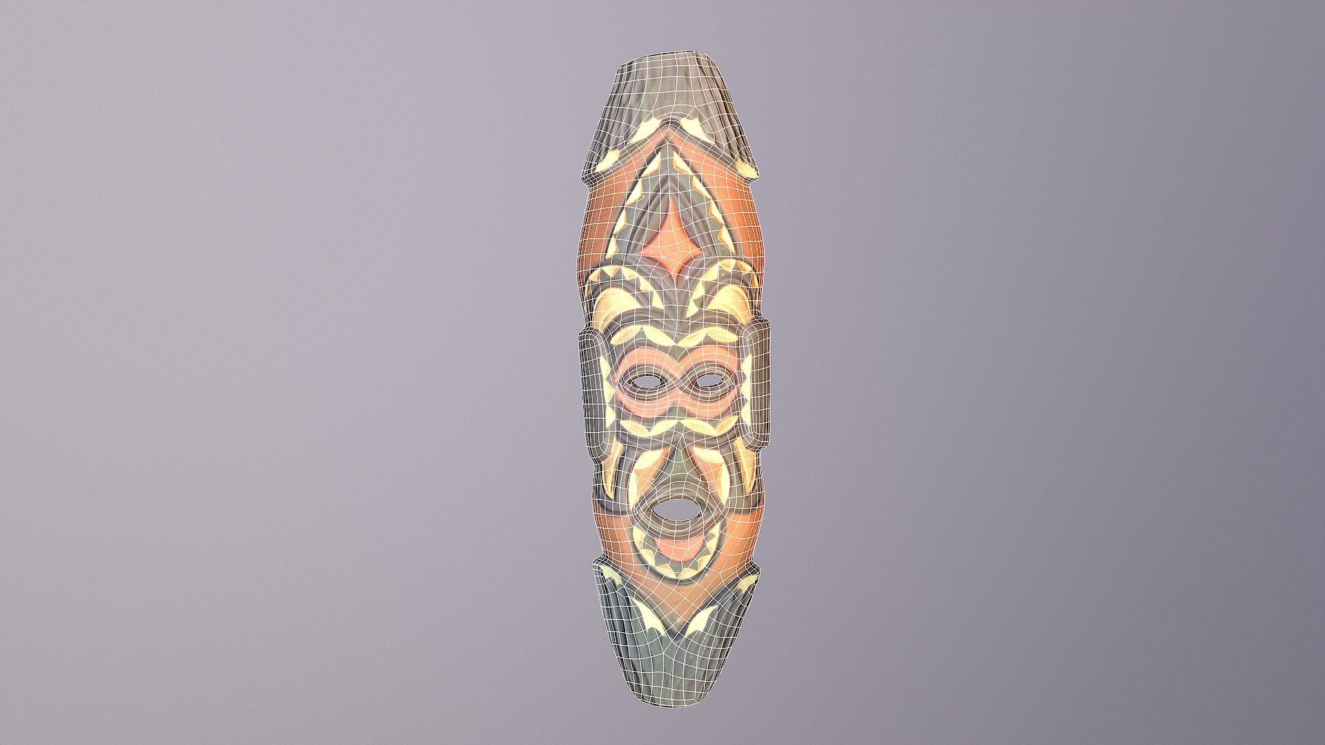 3D model African Mask 07 low poly 3D model - TurboSquid 1765258