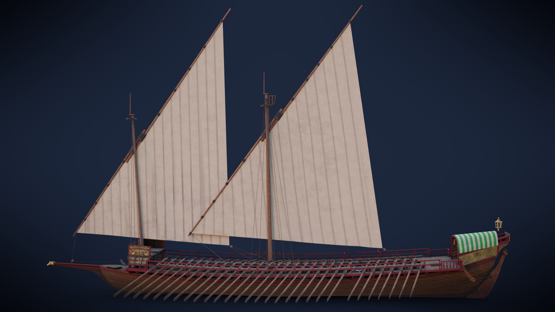 3D Medieval Galley - TurboSquid 1808867