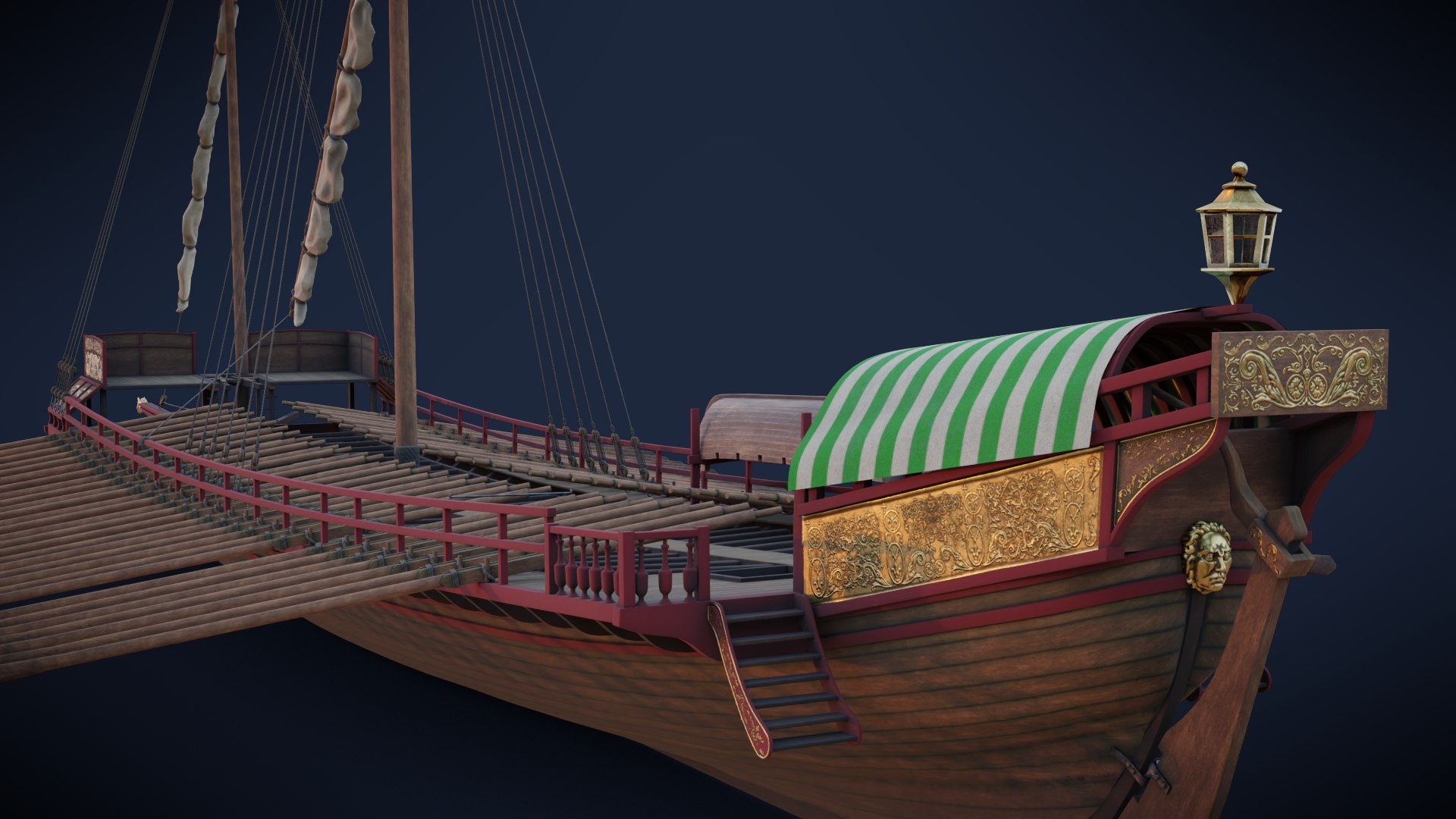 3D Medieval Galley - TurboSquid 1808867