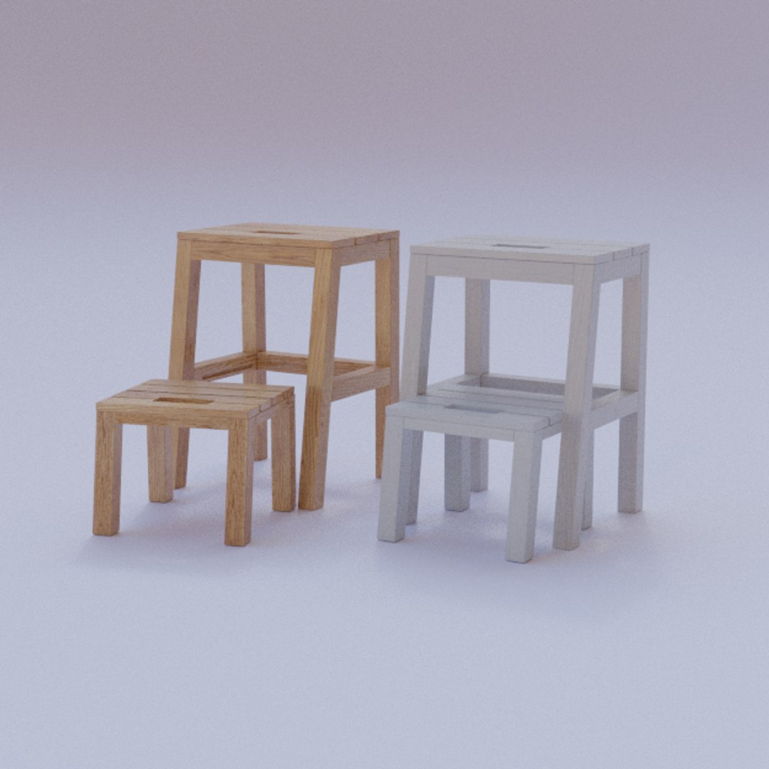 Childrens stool modelled 3D model - TurboSquid 1326417