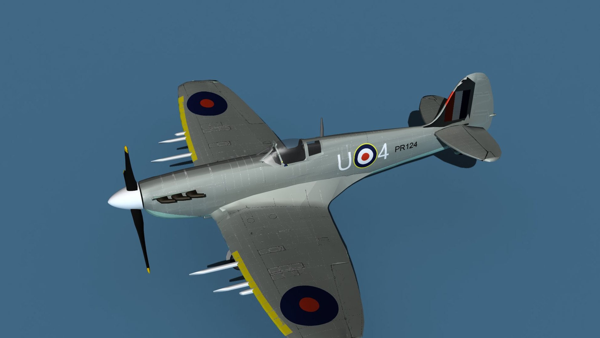 3D Model Supermarine Spitfire Mk5C V05 RAF - TurboSquid 1925109