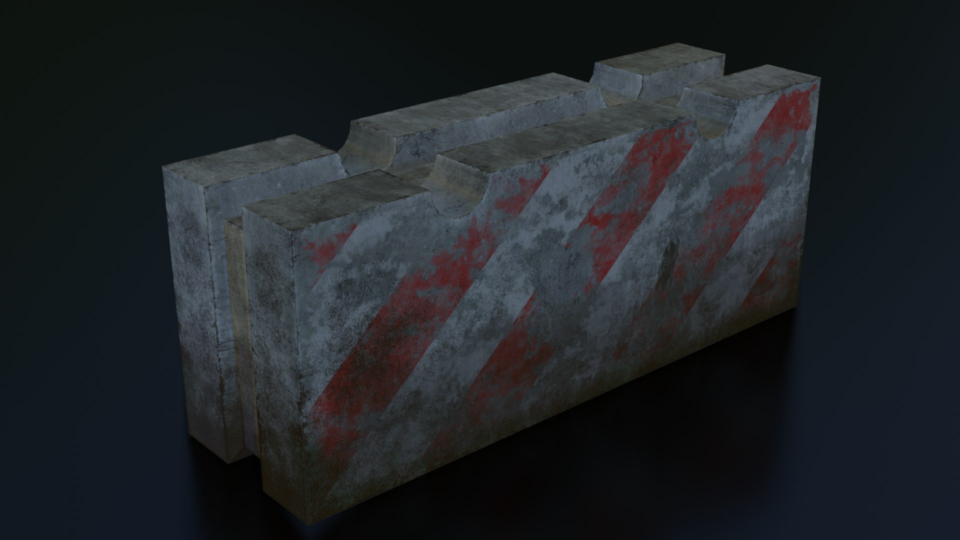 Concrete Road Block Low-poly 3D - TurboSquid 1972464