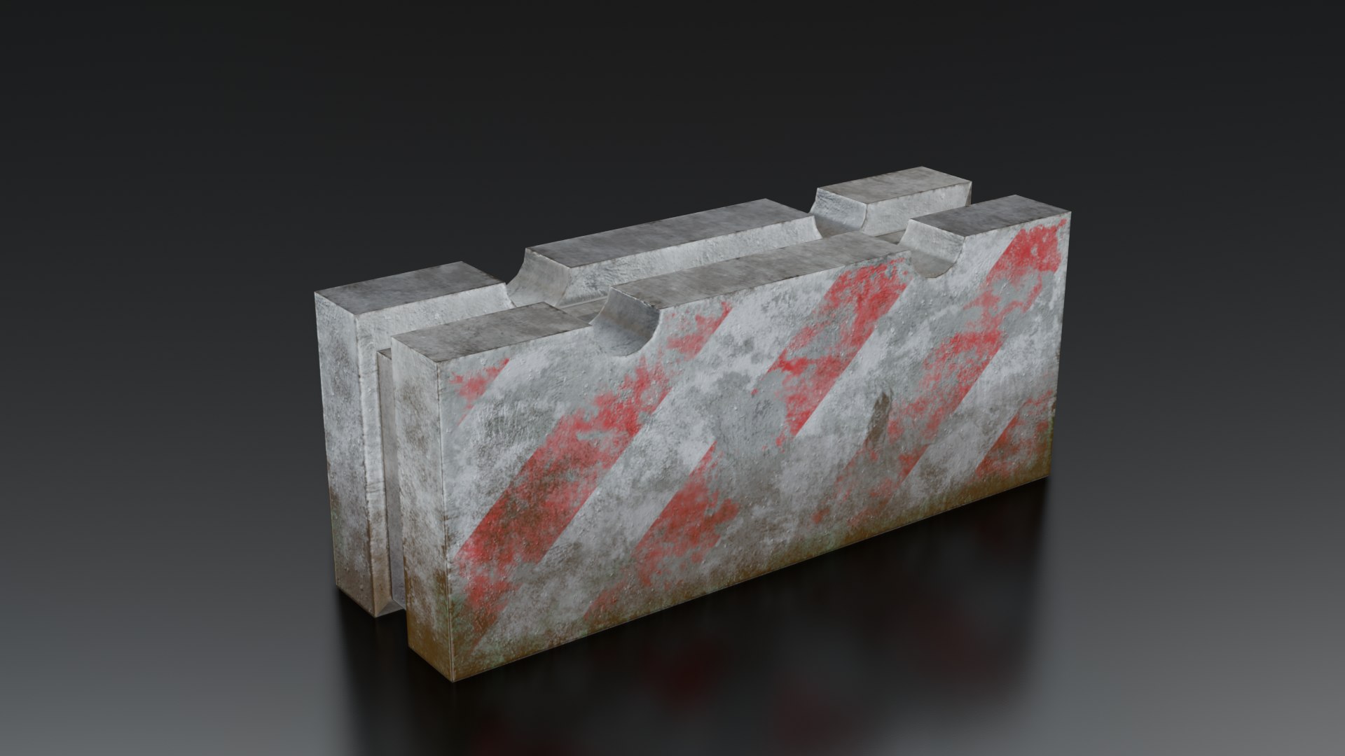 Concrete Road Block Low-poly 3D - TurboSquid 1972464