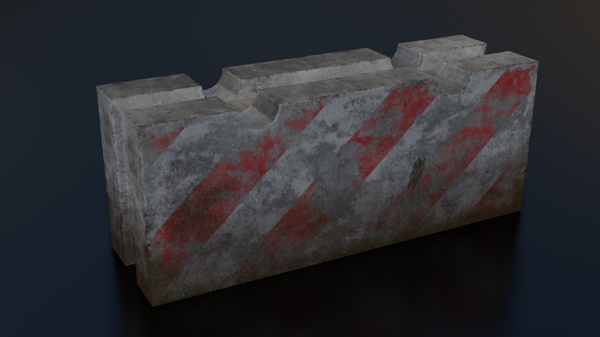 Concrete Road Block Low-poly 3D - TurboSquid 1972464