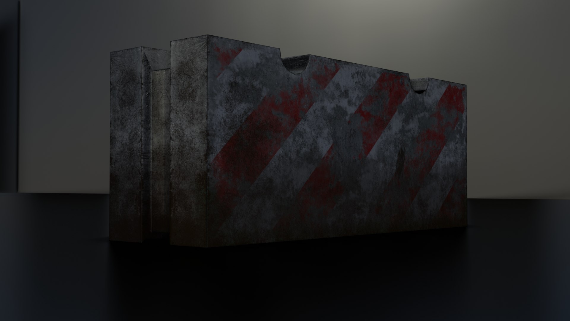 Concrete Road Block Low-poly 3D - TurboSquid 1972464