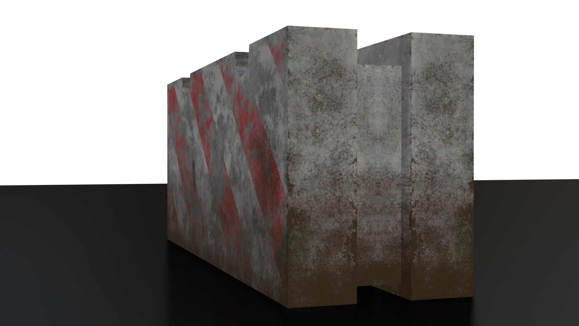 Concrete Road Block Low-poly 3D - TurboSquid 1972464