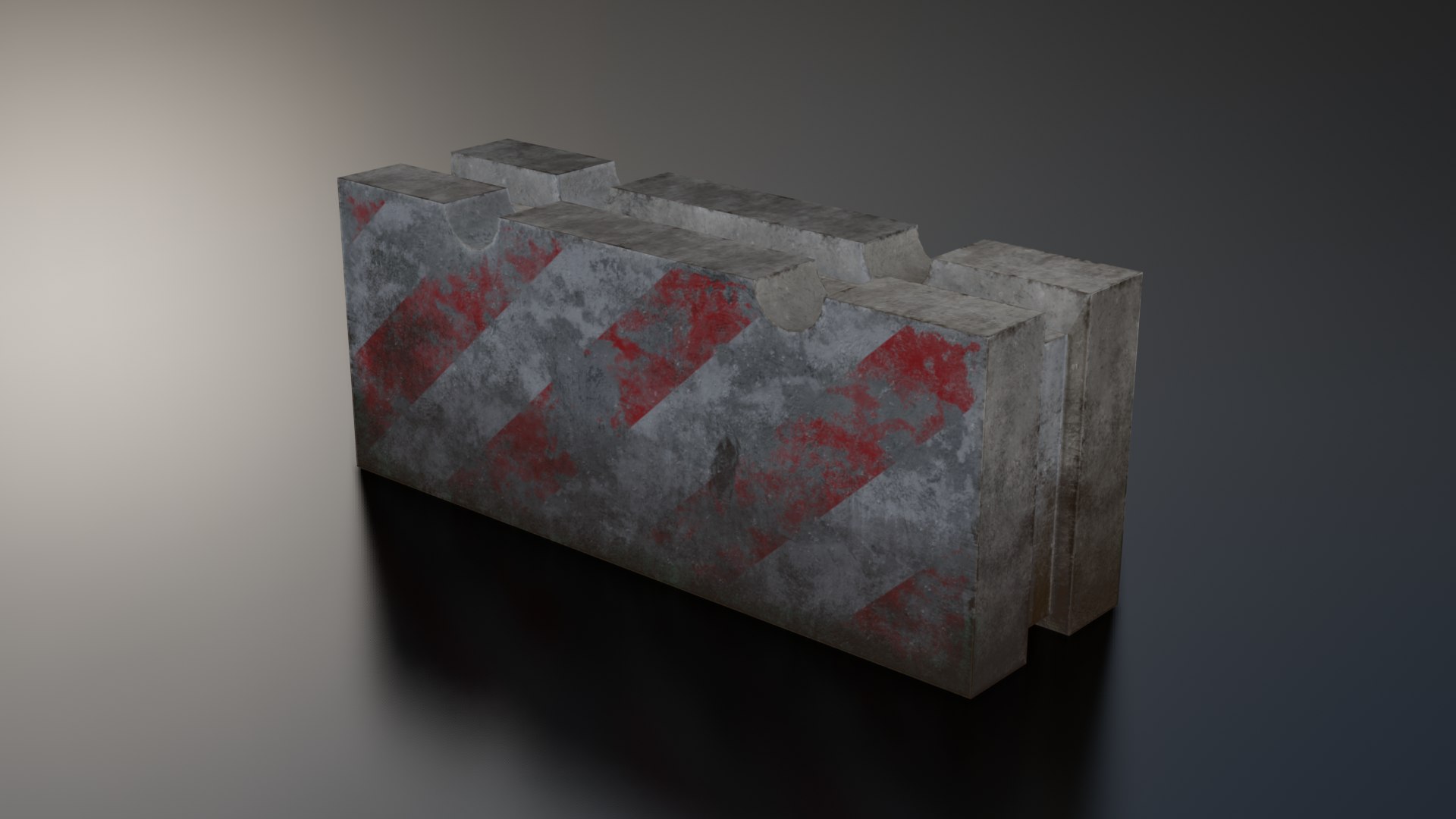 Concrete Road Block Low-poly 3D - TurboSquid 1972464