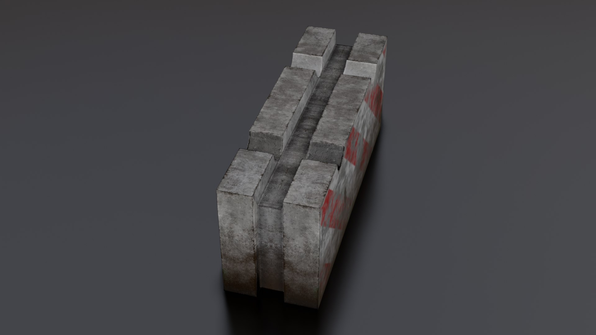 Concrete Road Block Low-poly 3D - TurboSquid 1972464