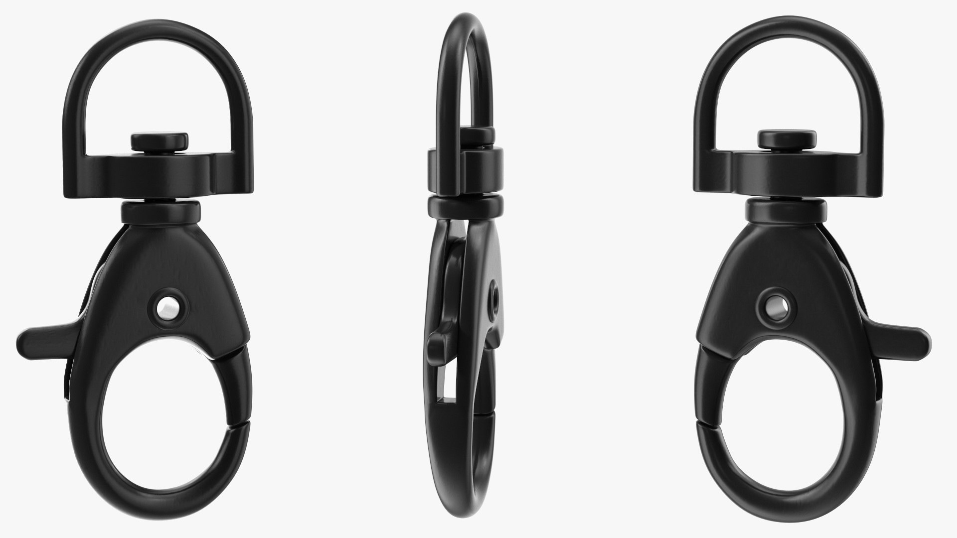 Lobster Claw Clasp Black 3D Model - TurboSquid 1777324