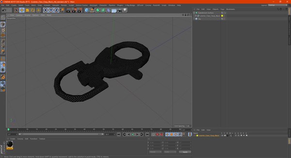 Lobster Claw Clasp Black 3D model - TurboSquid 1777324