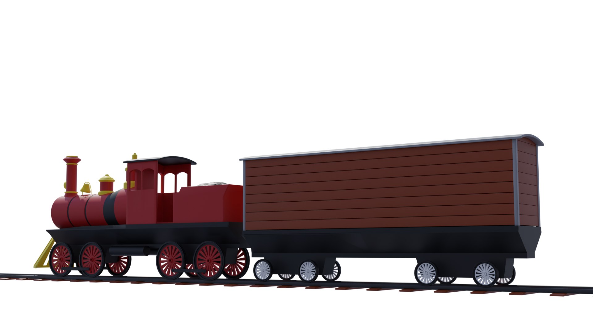 Free Cartoon Low Poly Train Model - TurboSquid 2018830
