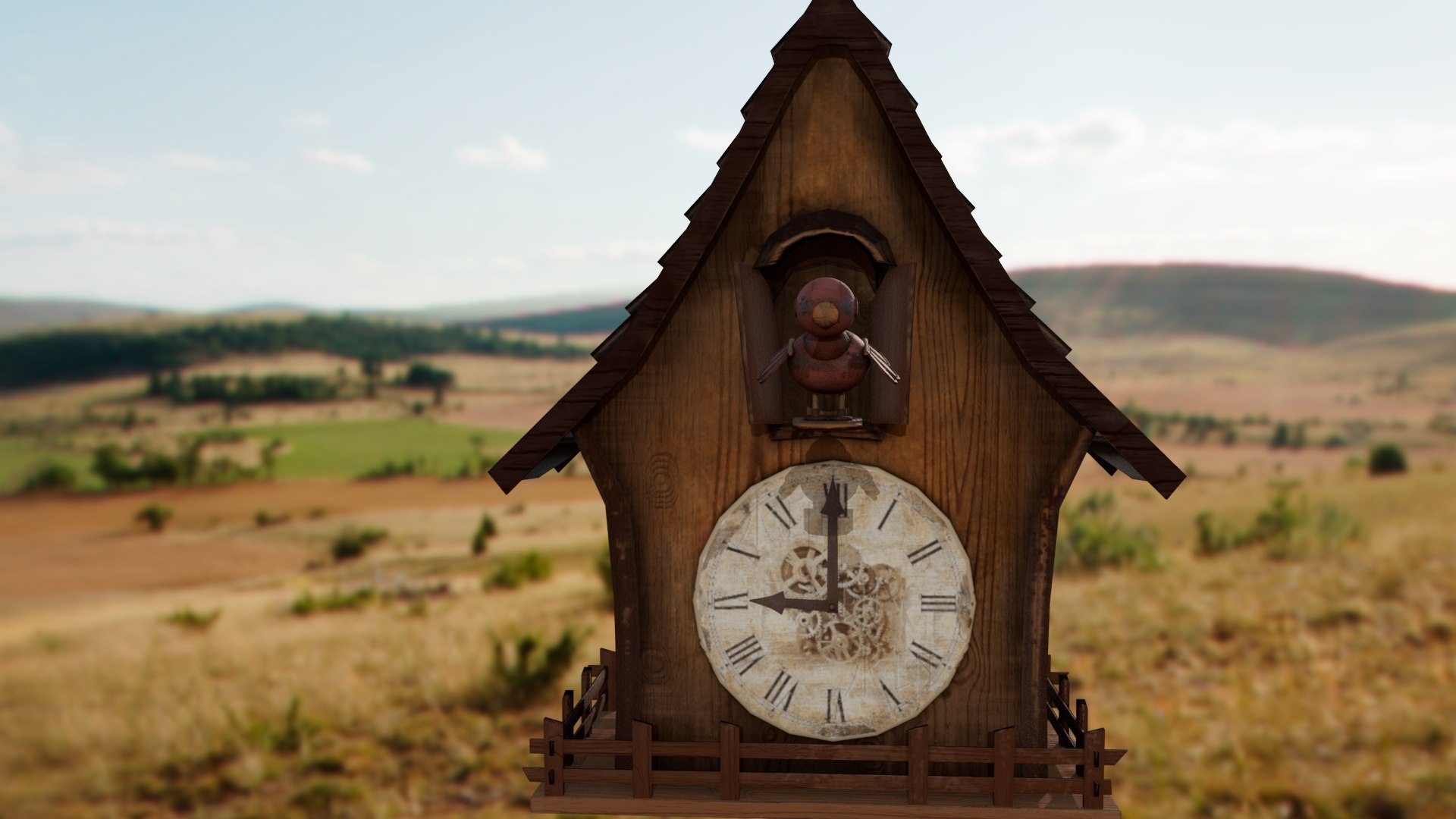 Cuckoo Clock 3D model - TurboSquid 2066401