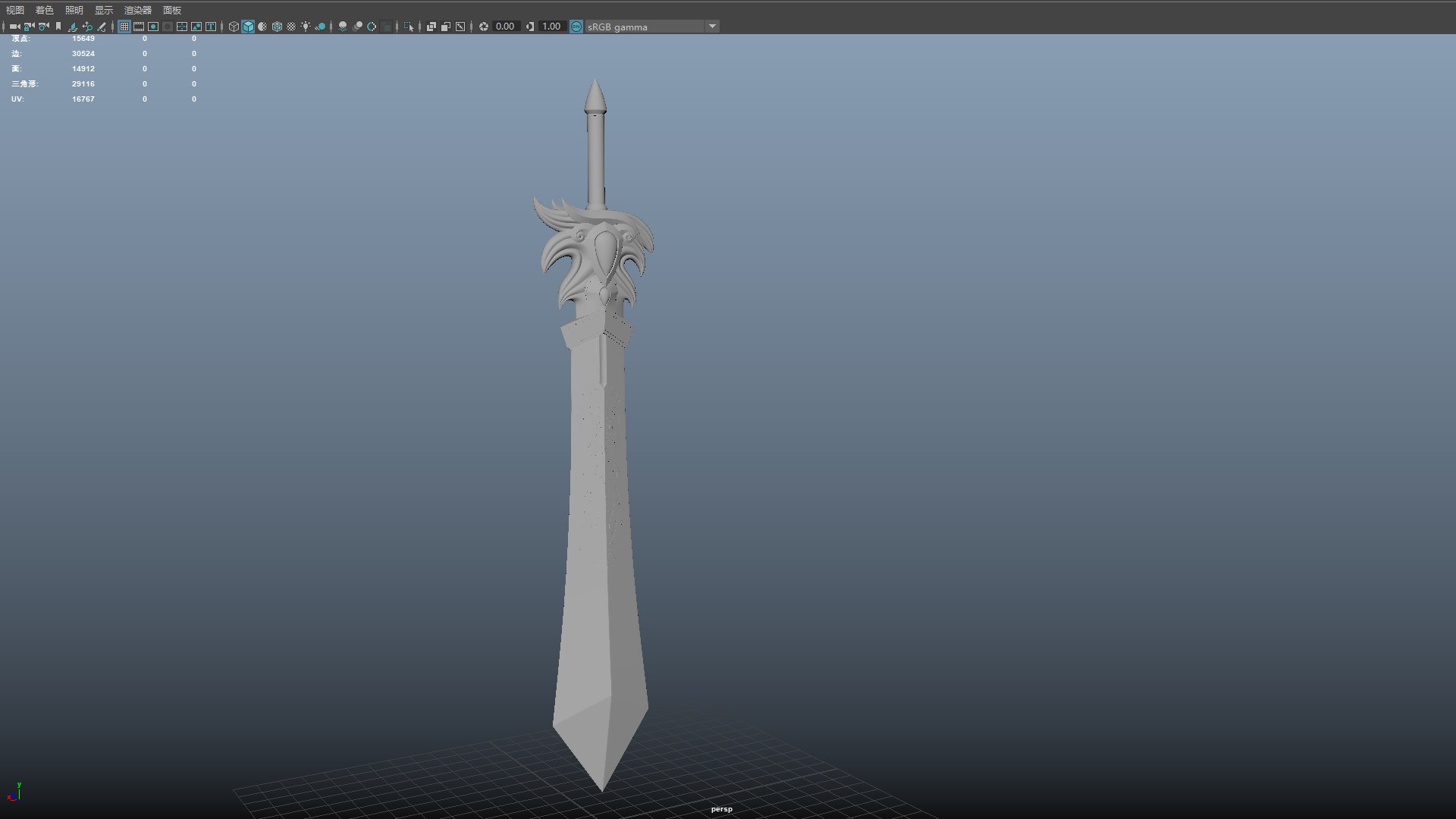 3D model Giant Great Sword Garen LOL League of Legends Excalibur saber ...