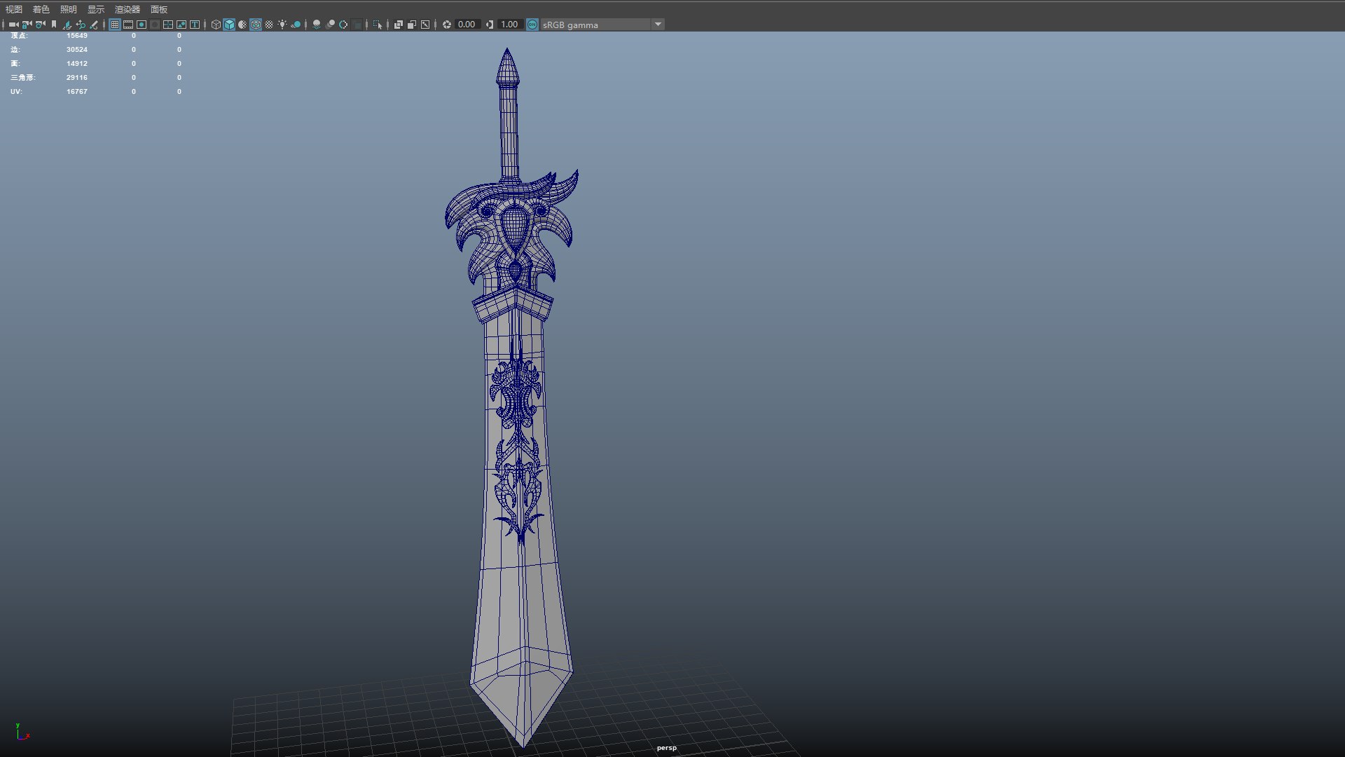 3D model Giant Great Sword Garen LOL League of Legends Excalibur saber ...