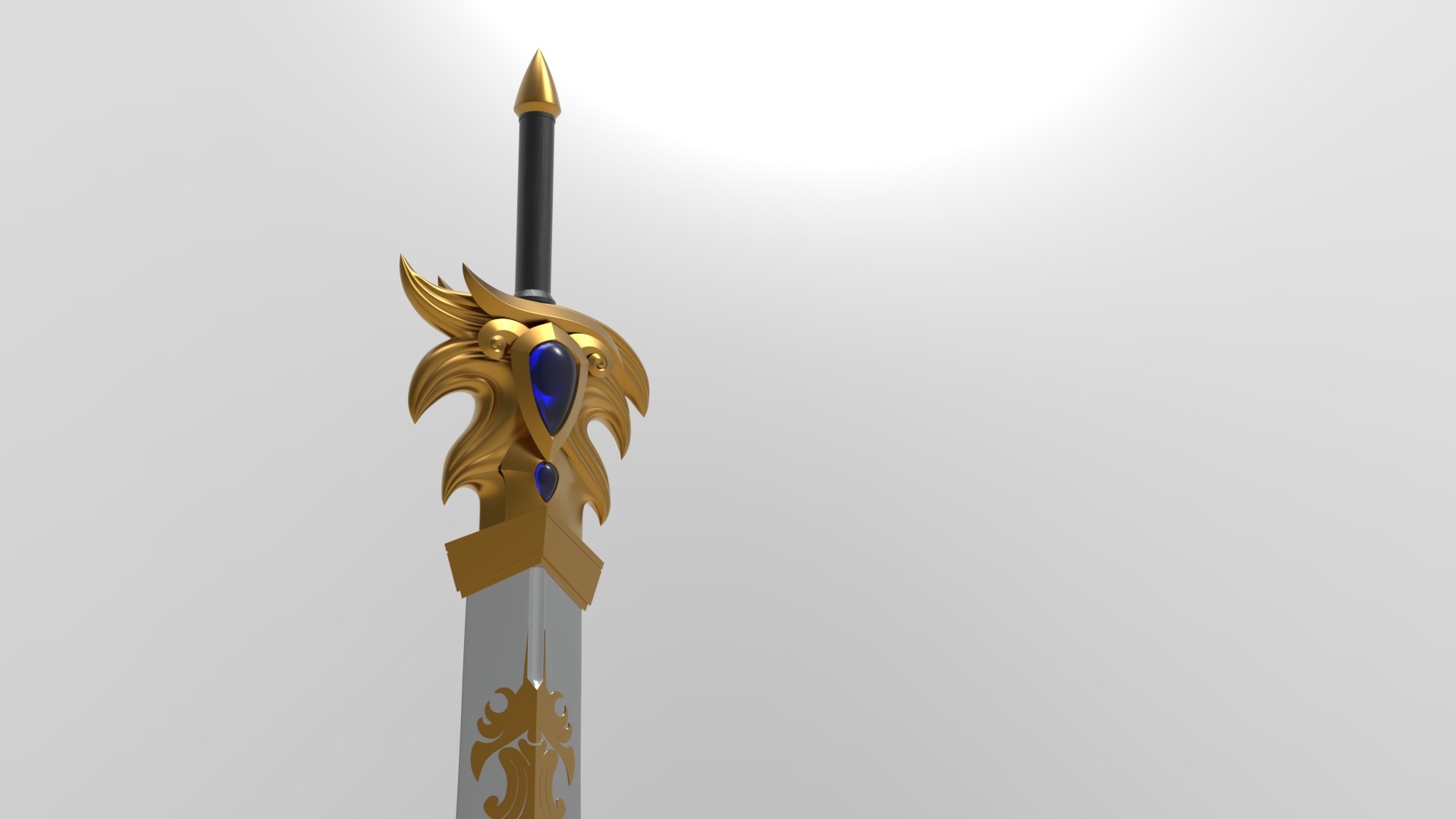 3D model Giant Great Sword Garen LOL League of Legends Excalibur saber ...