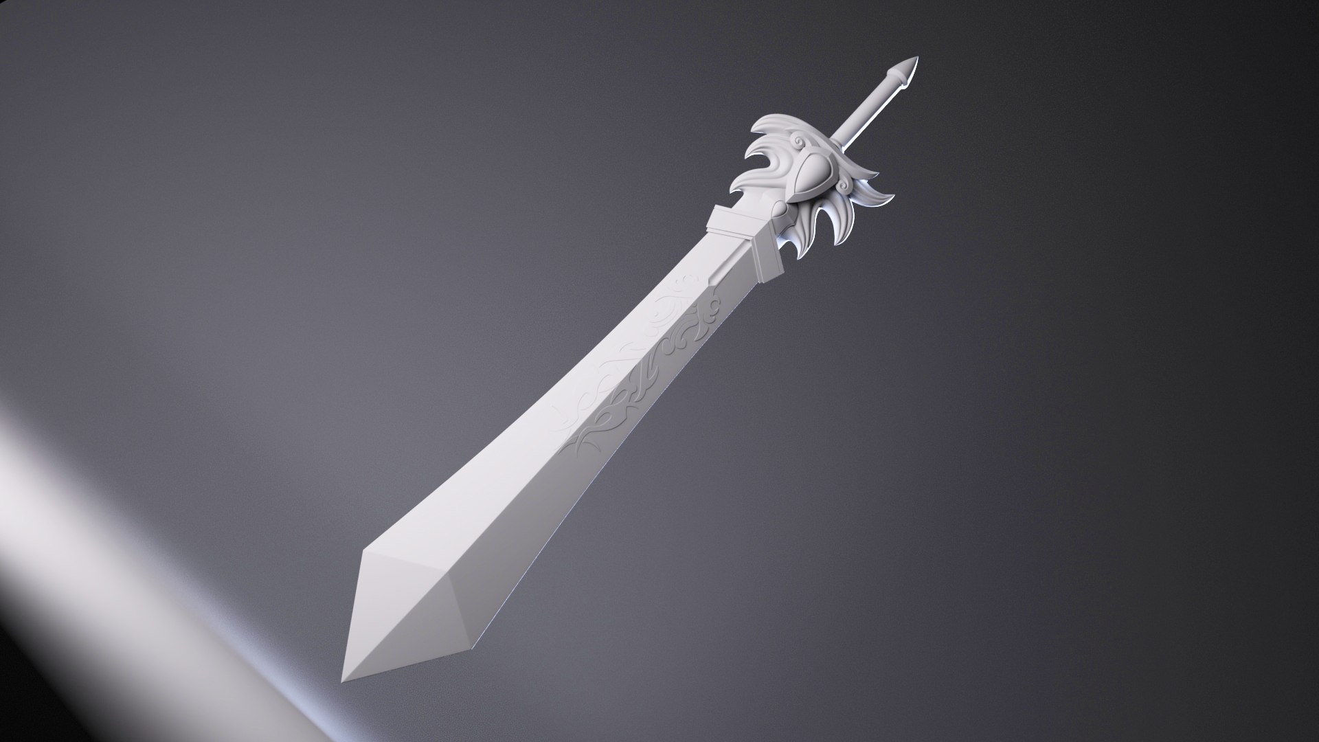 3D model Giant Great Sword Garen LOL League of Legends Excalibur saber ...