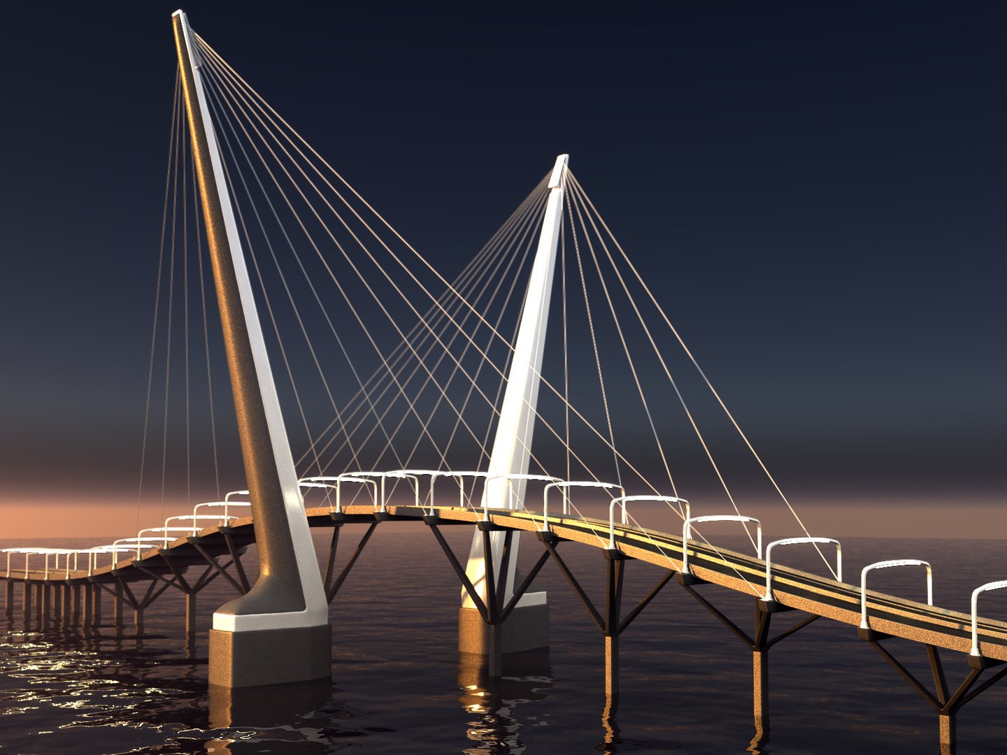 Bridge landscape 3D - TurboSquid 1208598