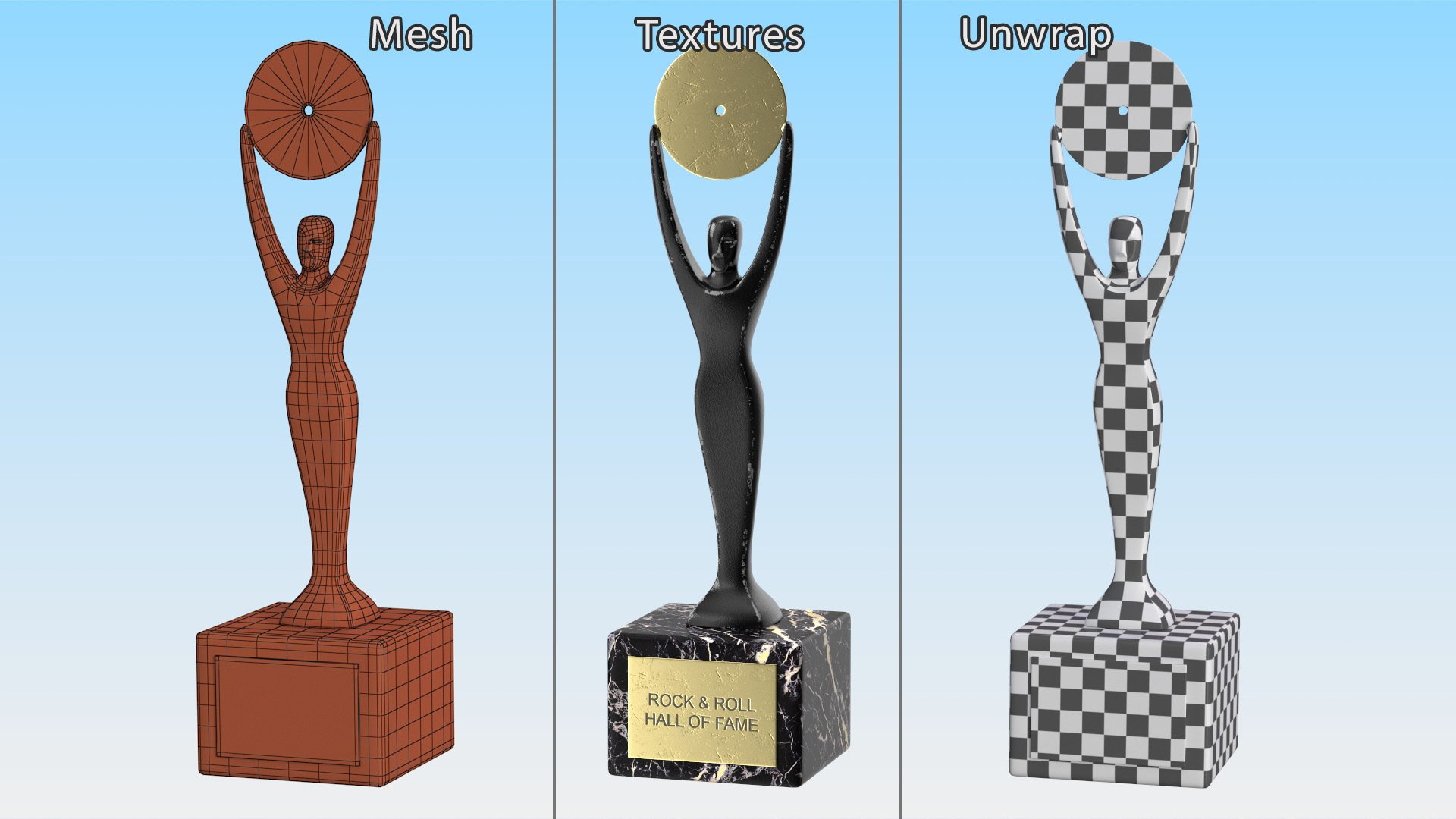 3D Rock And Roll Hall Of Fame Trophy Crushed - TurboSquid 2041060