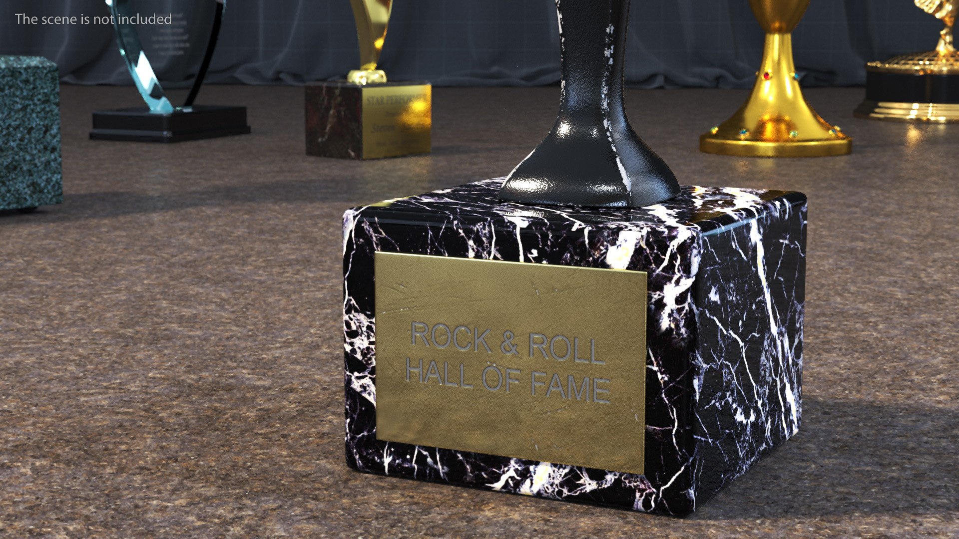 3D Rock And Roll Hall Of Fame Trophy Crushed - TurboSquid 2041060