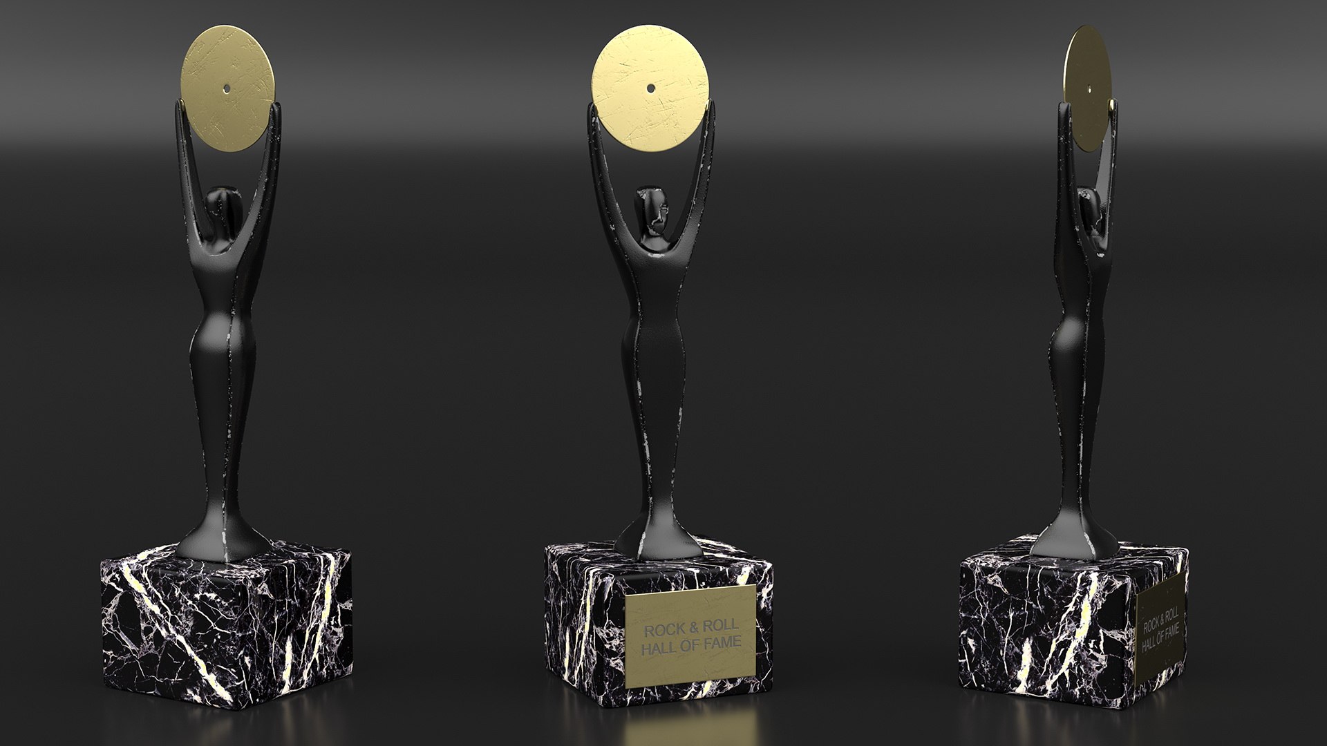 3D Rock And Roll Hall Of Fame Trophy Crushed - TurboSquid 2041060