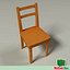 3d model unwrapped kid wooden chair
