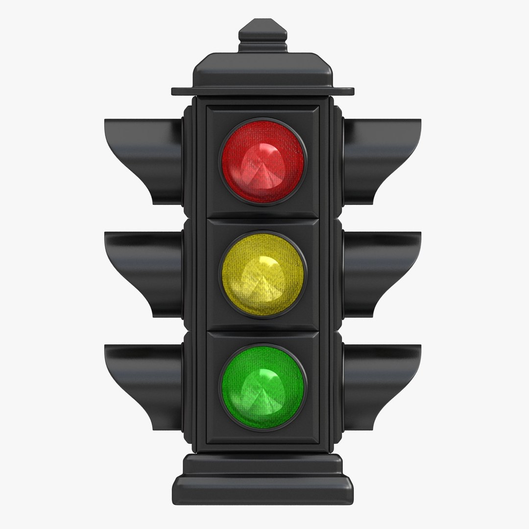 3d Traffic Light Set Model