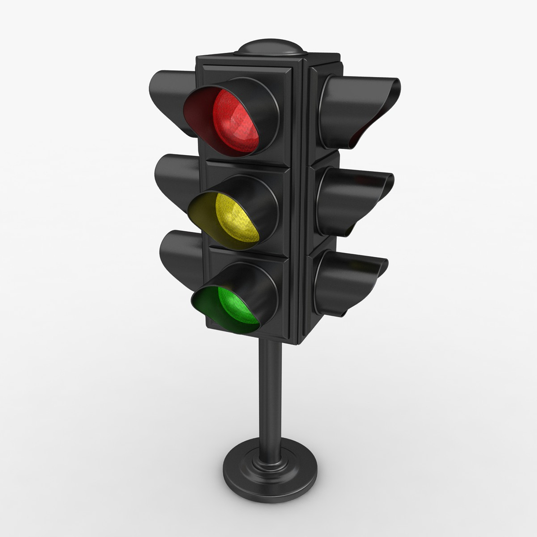 3d Traffic Light Set Model