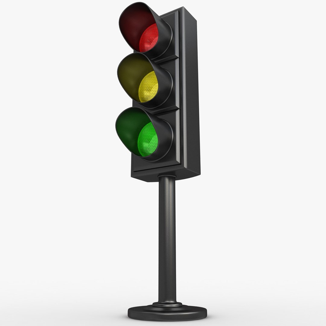 3d Traffic Light Set Model
