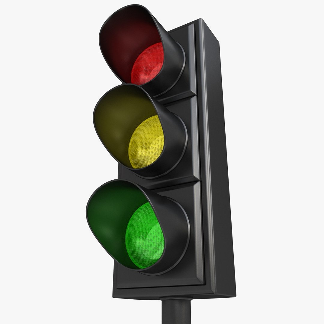 3d Traffic Light Set Model